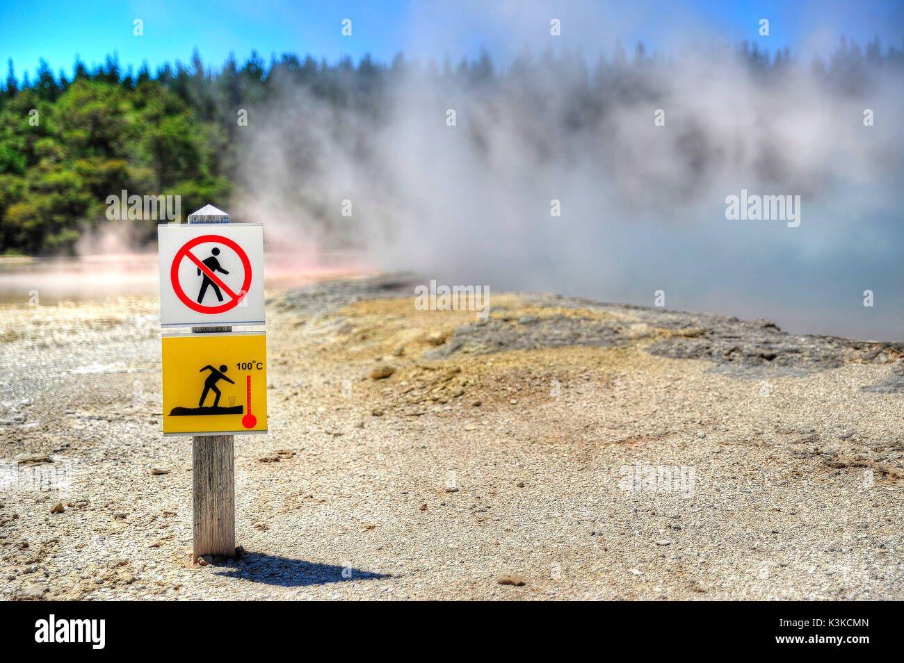 Danger sign volcano hi-res stock photography and images - Alamy