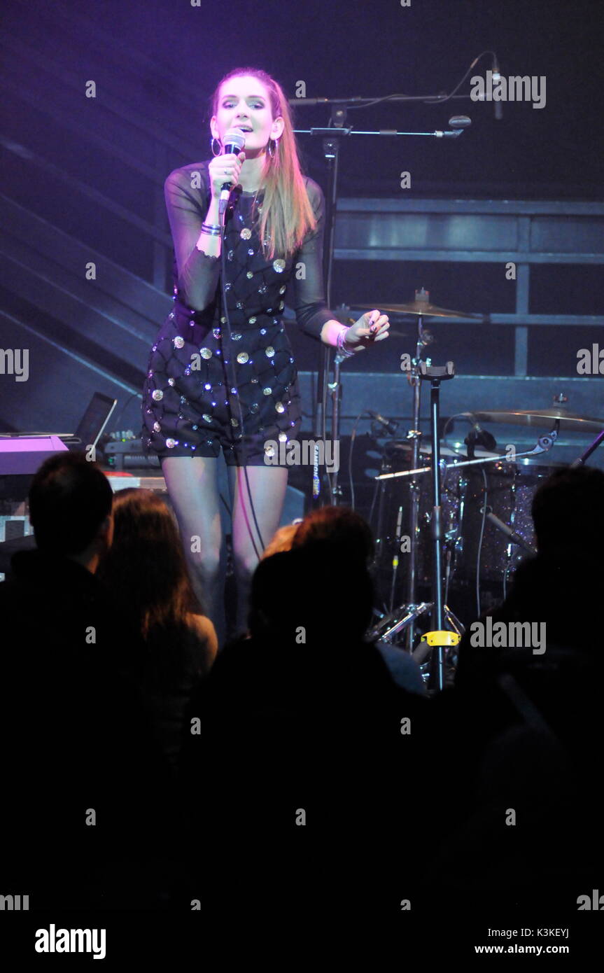 French youngest pop singer Roxanne performs at the Transbordeur ...