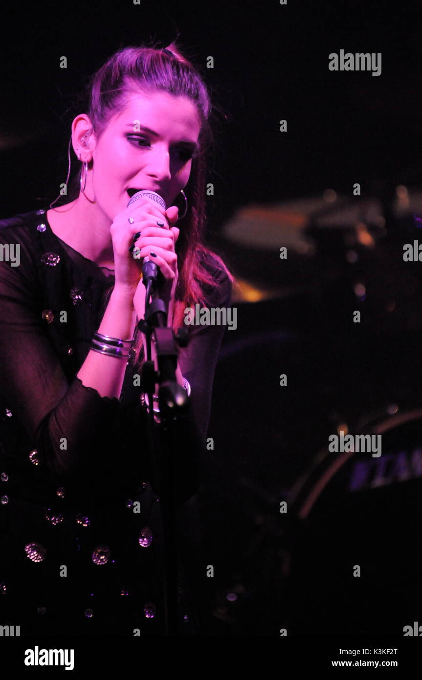 French youngest pop singer Roxanne performs at the Transbordeur ...