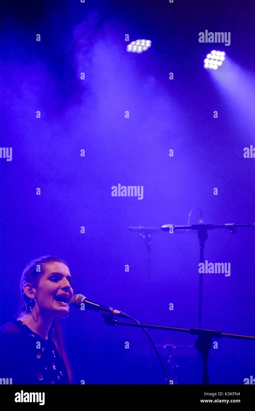 French youngest pop singer Roxanne performs at the Transbordeur ...