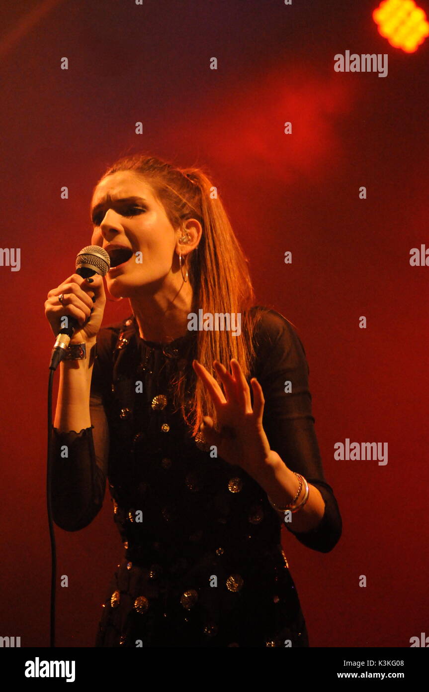 French youngest pop singer Roxanne performs at the Transbordeur ...