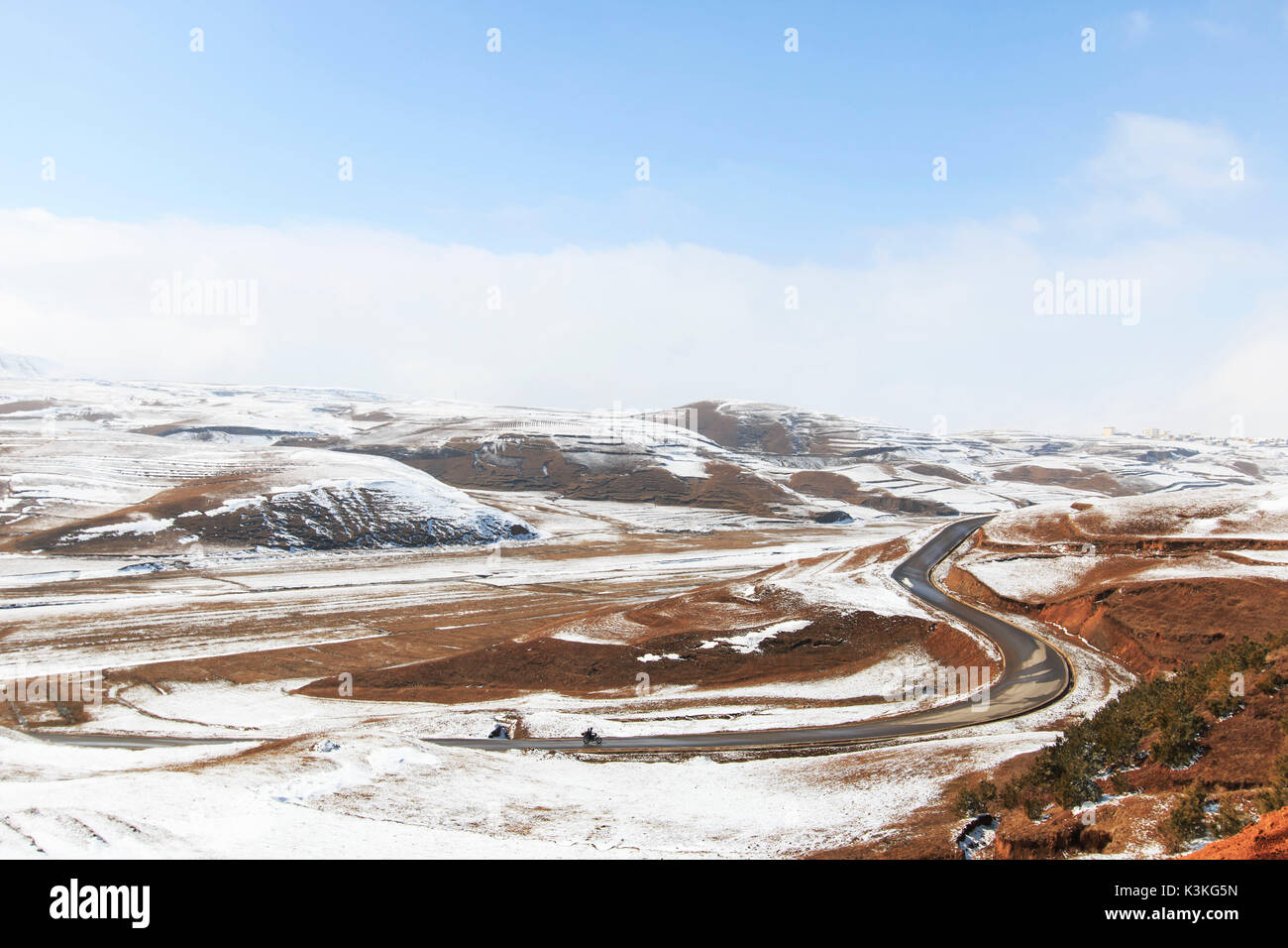 Winter landscape in Da Shan Bao mountains in Yunnan, China Stock Photo ...