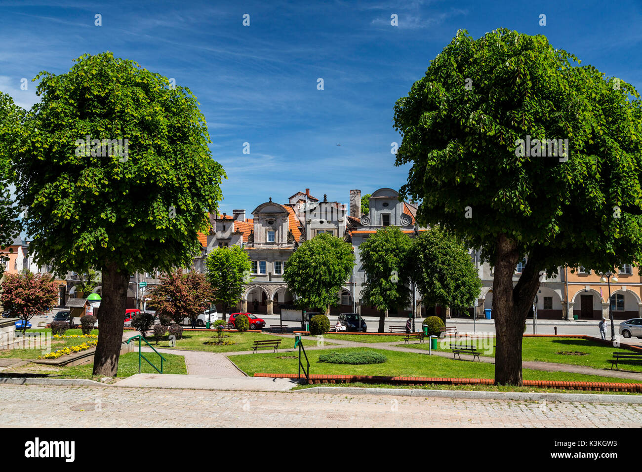 Europe, Poland, Lower Silesia, Chelmsko Slaskie / Schömberg Stock Photo ...