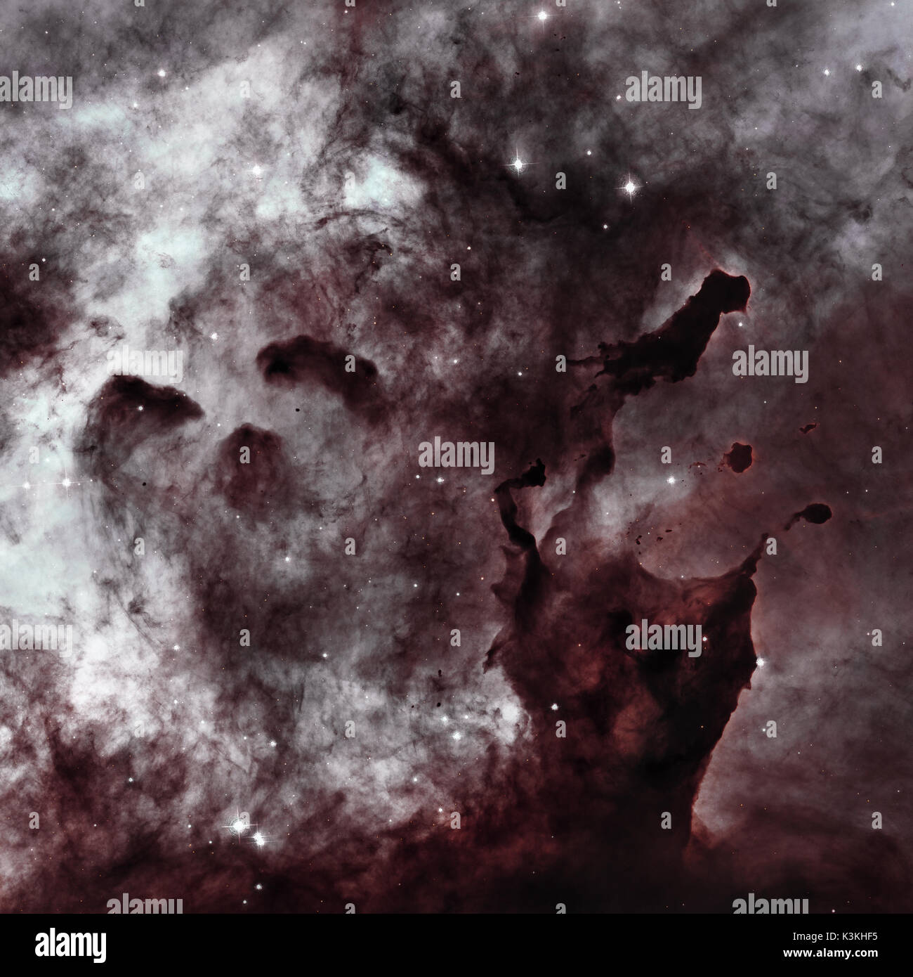 Dust Pillars in the Carina Nebula, also known as the Grand Nebula ...