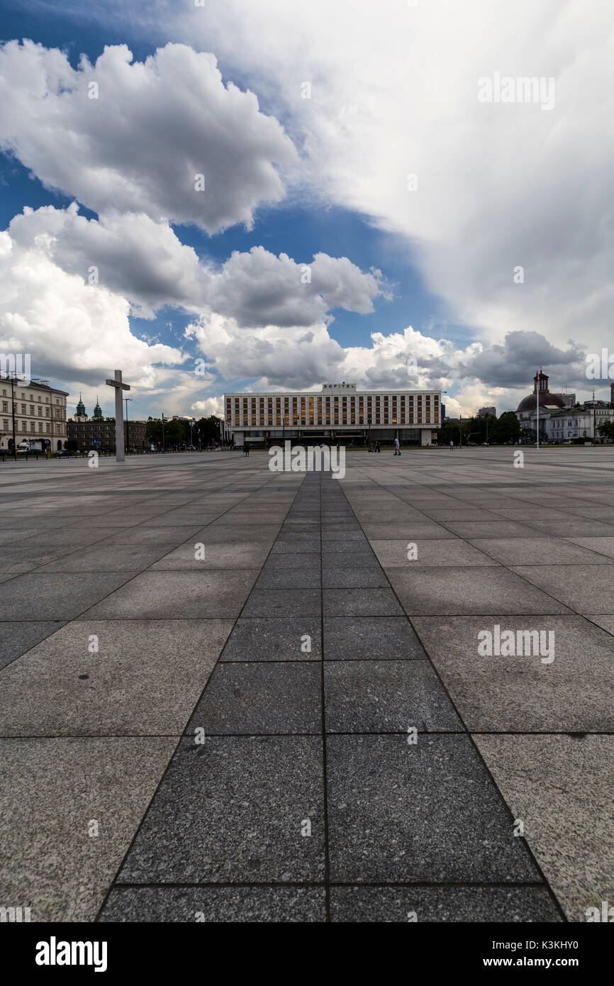 Warsaw the capital and largest city of poland pilsudski square hi-res ...