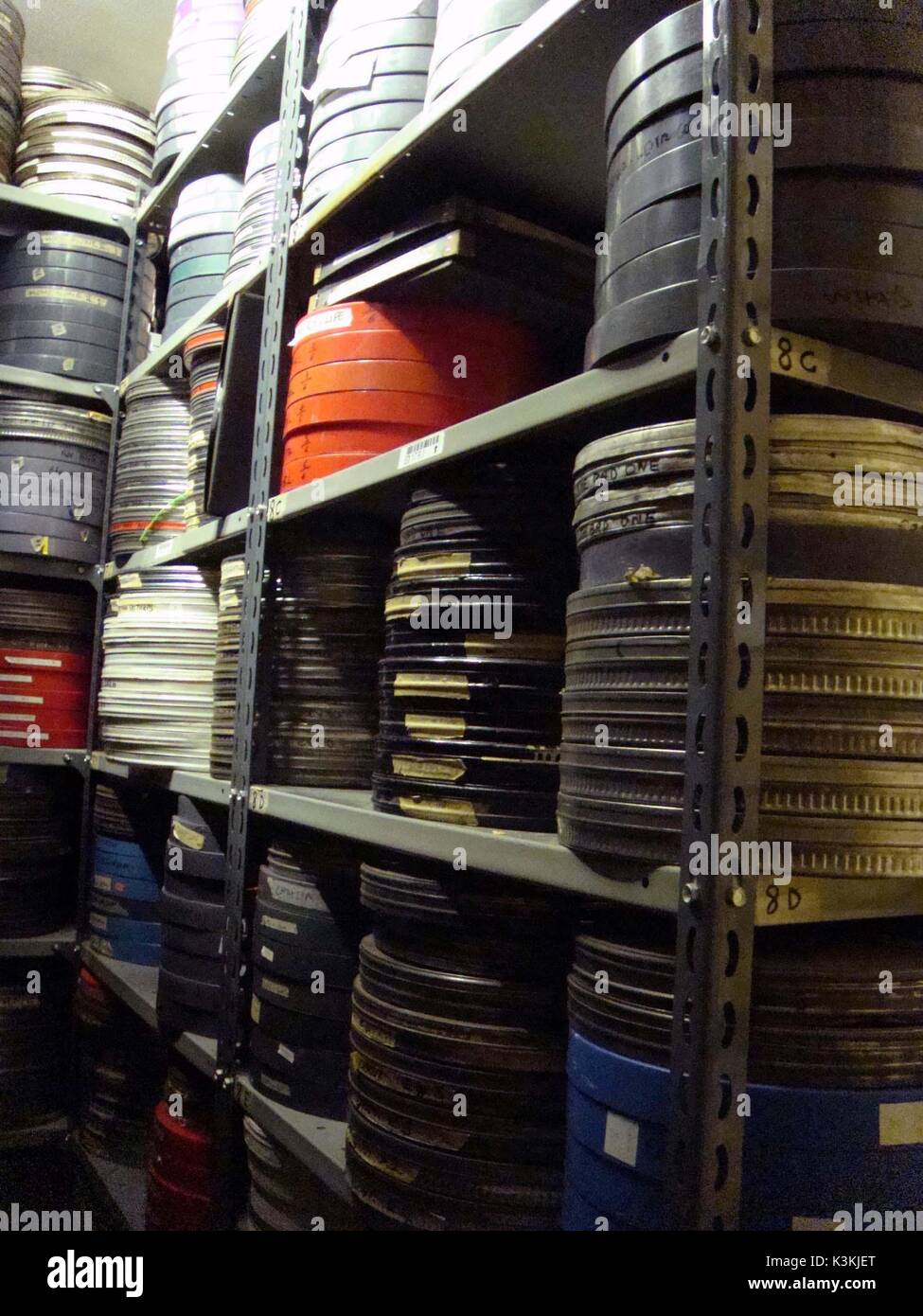 ARCHIVED FILM CANS at the Cinema Museum, London, July 2009 Stock Photo ...