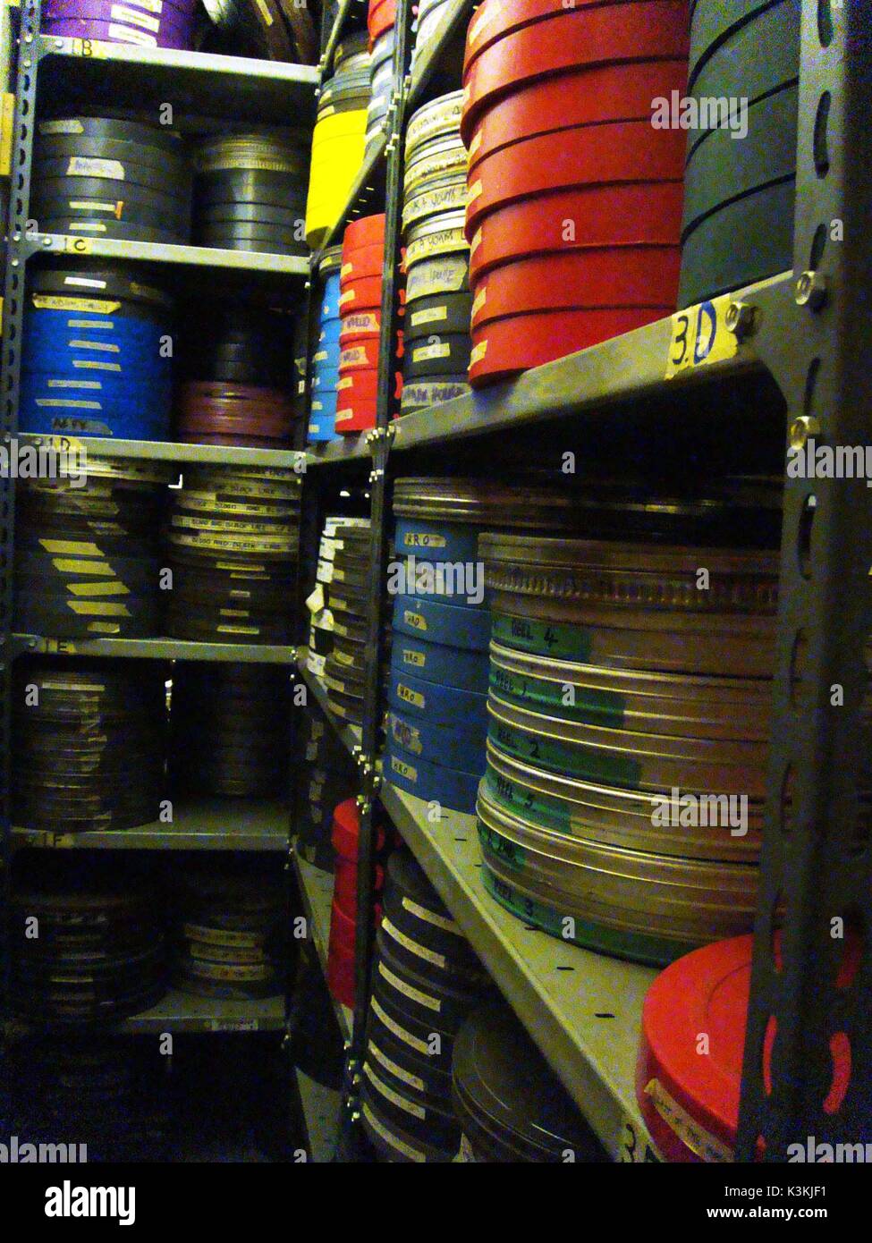 ARCHIVED FILM CANS at the Cinema Museum, London, July 2009 Stock Photo ...