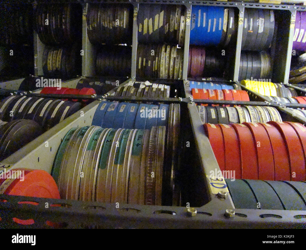 ARCHIVED FILM CANS at the Cinema Museum, London, July 2009 Stock Photo ...