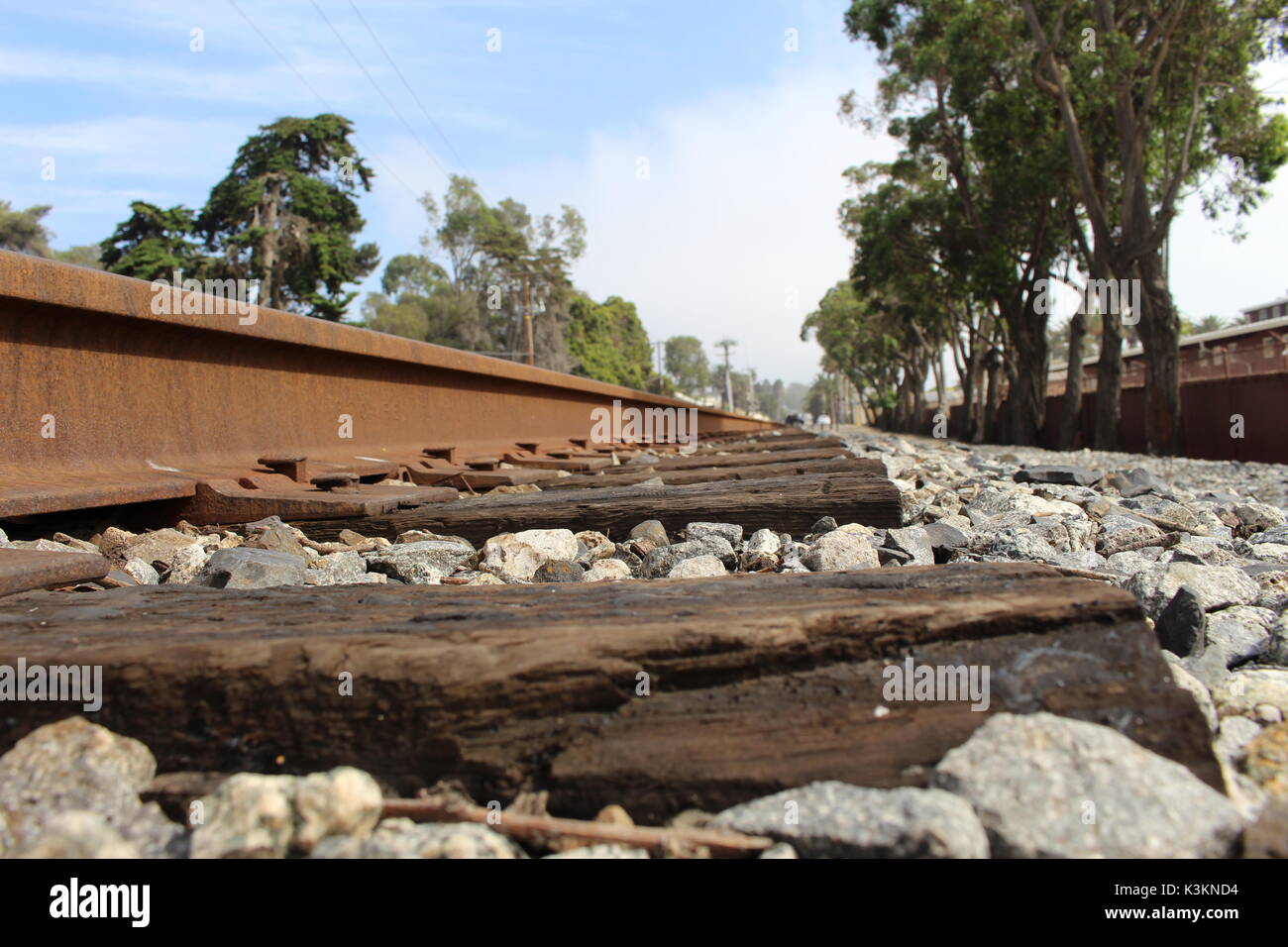 Railroad track in Ventura, California Stock Photo - Alamy
