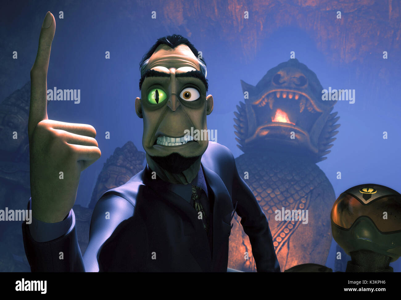 BOLT MALCOLM MCDOWELL voices Dr. Calico Date: 2008 Stock Photo - Alamy