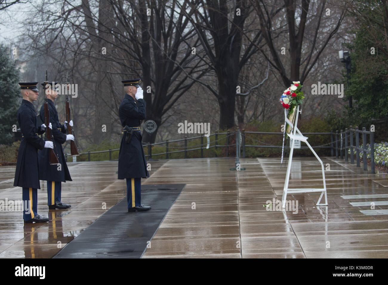 Changing of the guard at the tomb of the unknown soldier within ...