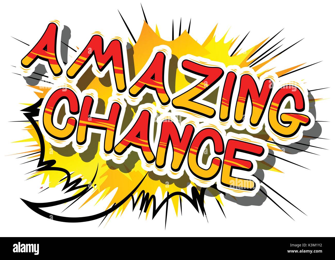 Amazing Chance - Comic book word on abstract background Stock Vector ...
