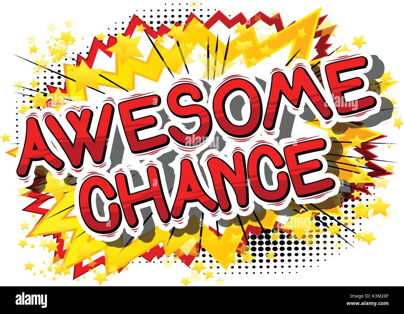 Awesome Chance - Comic book word on abstract background Stock Vector ...