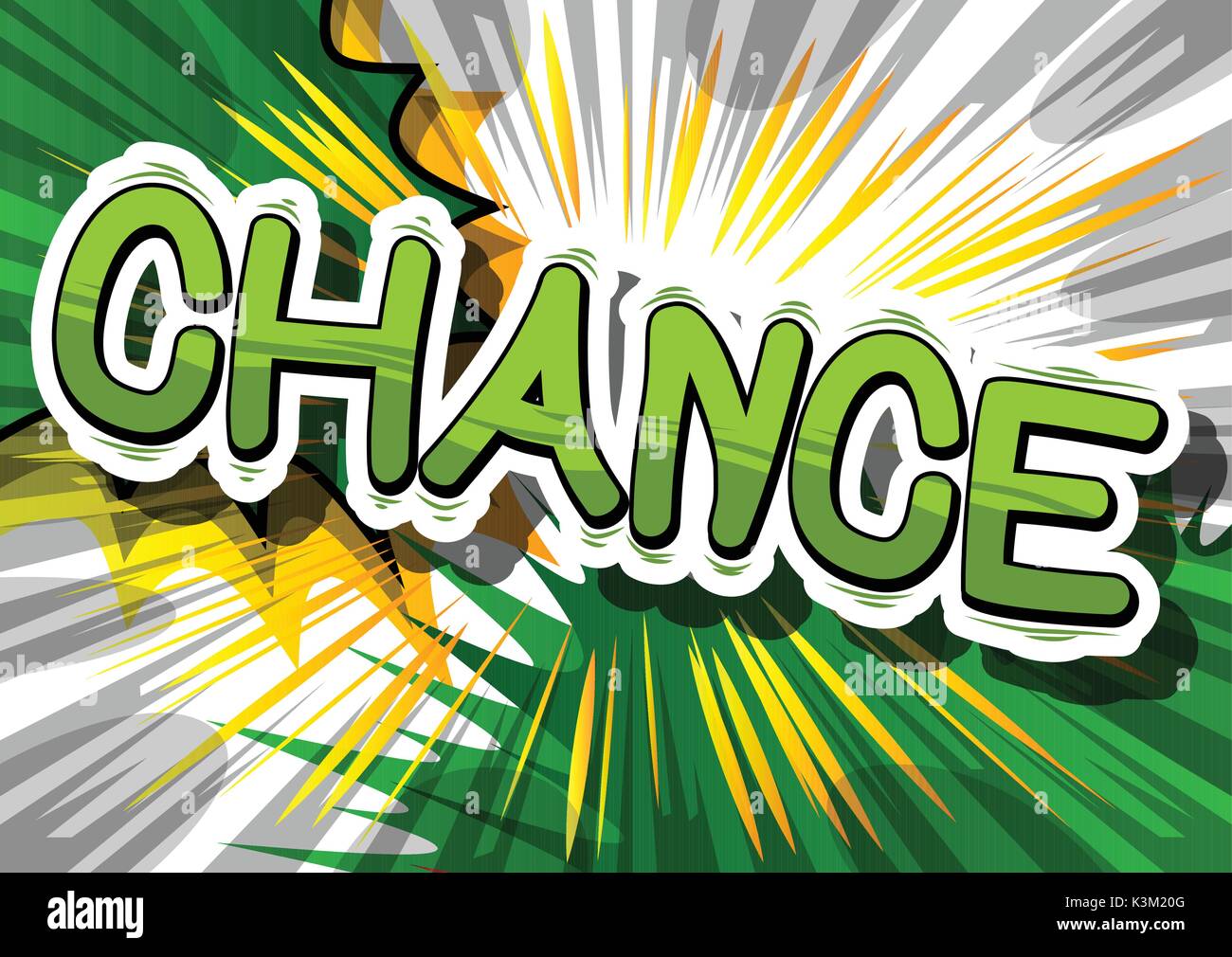 Chance - Comic book word on abstract background Stock Vector Image ...