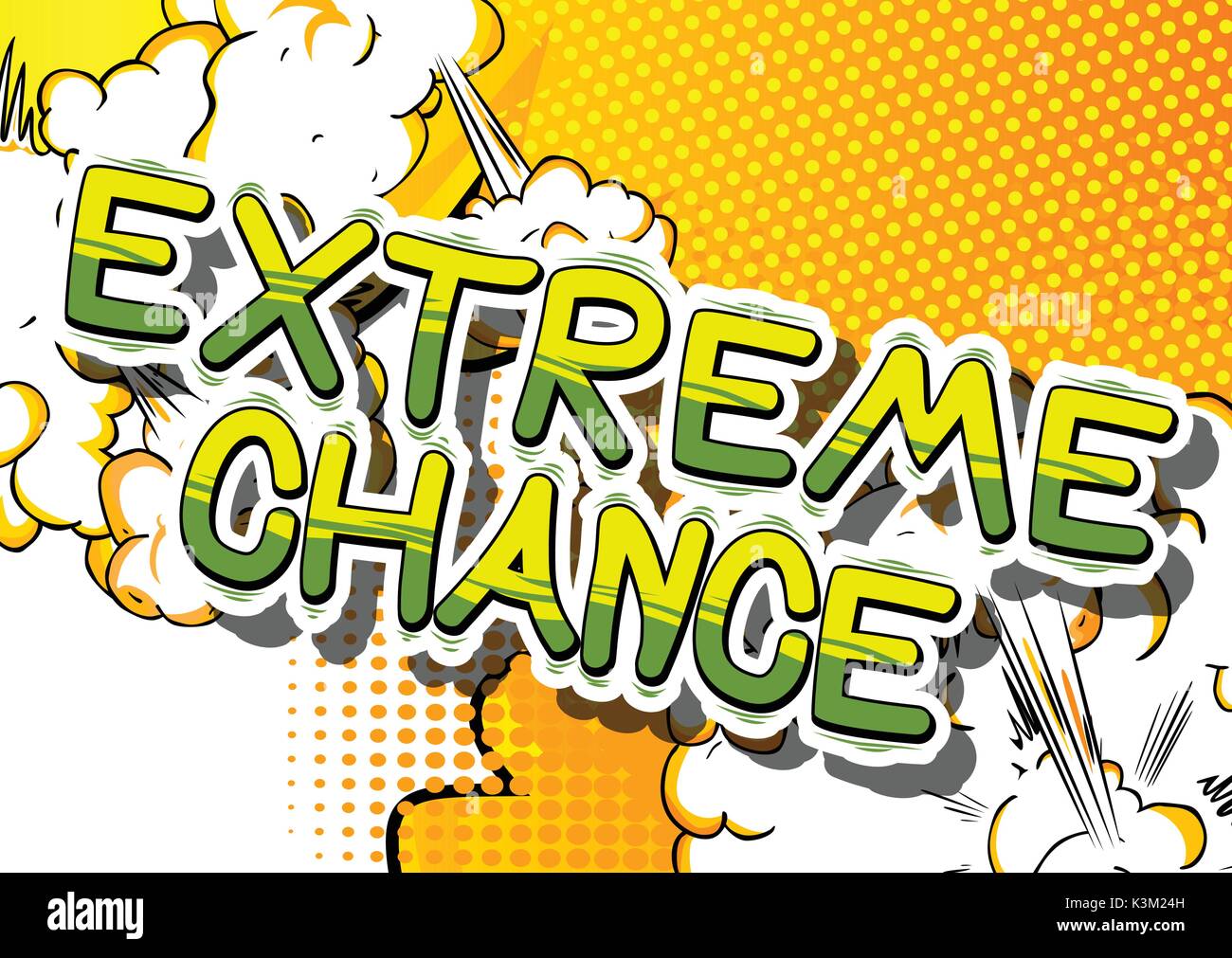 Extreme Chance - Comic book word on abstract background Stock Vector ...