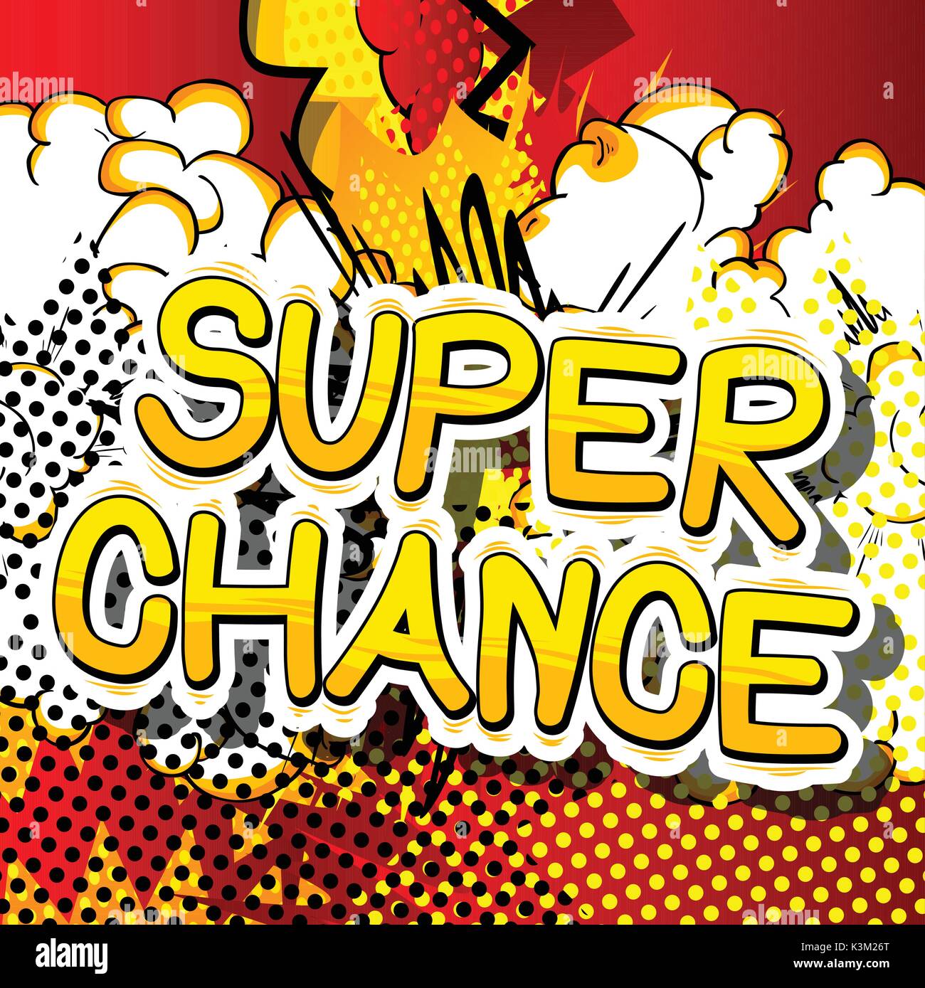 Super Chance - Comic book word on abstract background Stock Vector ...