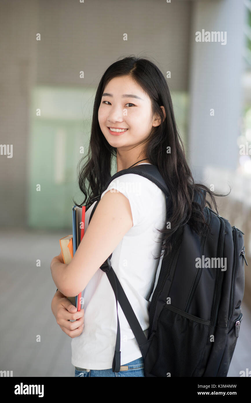 Portrait of a Asian college student at campus Stock Photo - Alamy
