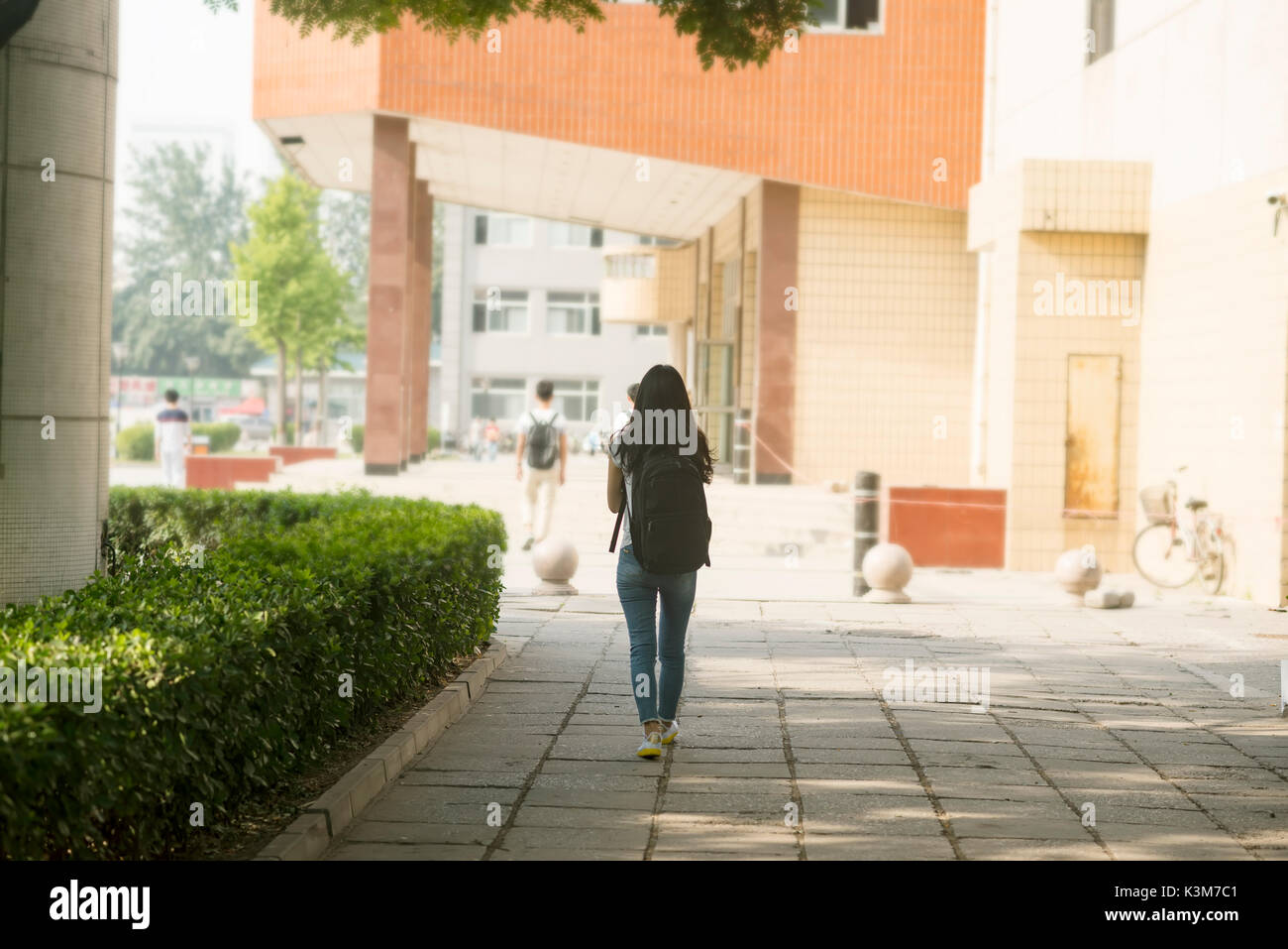 Go to class of college student at campus Stock Photo - Alamy