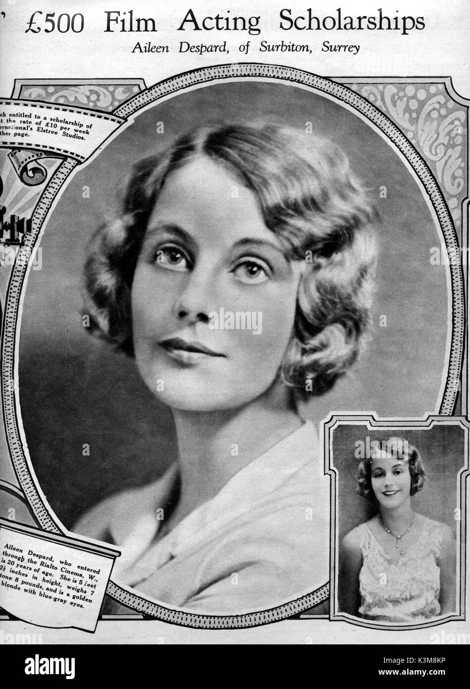 AILEEN DESPARD THE FILM WEEKLY, Saturday, January 18th, 1930 Date Stock ...