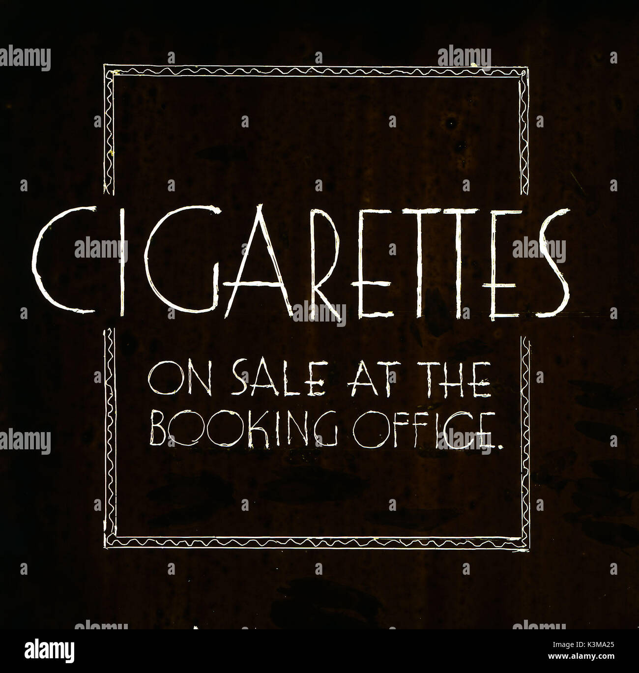 SLIDE SHOWN ON CINEMA SCREENS ADVERTISING THE SALE OF CIGARETTES AT THE ...