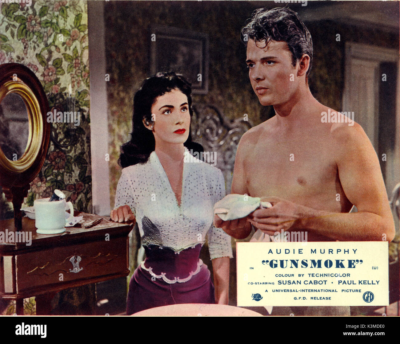 GUNSMOKE [US 1953] SUSAN CABOT, AUDIE MURPHY Date: 1953 Stock Photo - Alamy