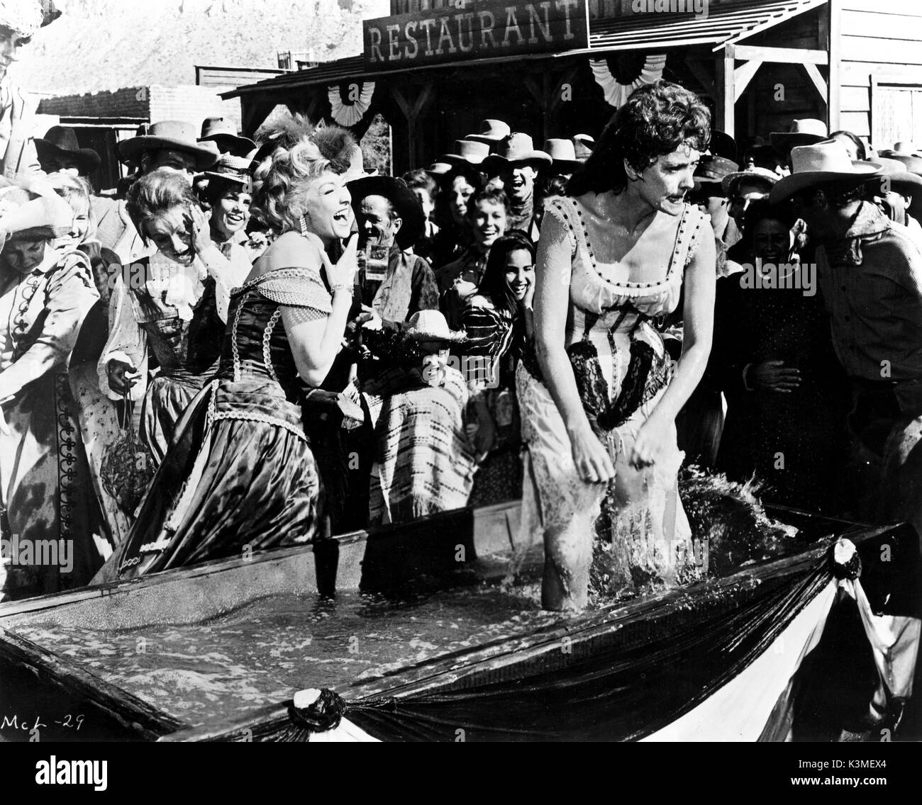 MCLINTOCK! [US 1963] [?] MAUREEN O'HARA [in trough] Date: 1963 Stock Photo - Alamy