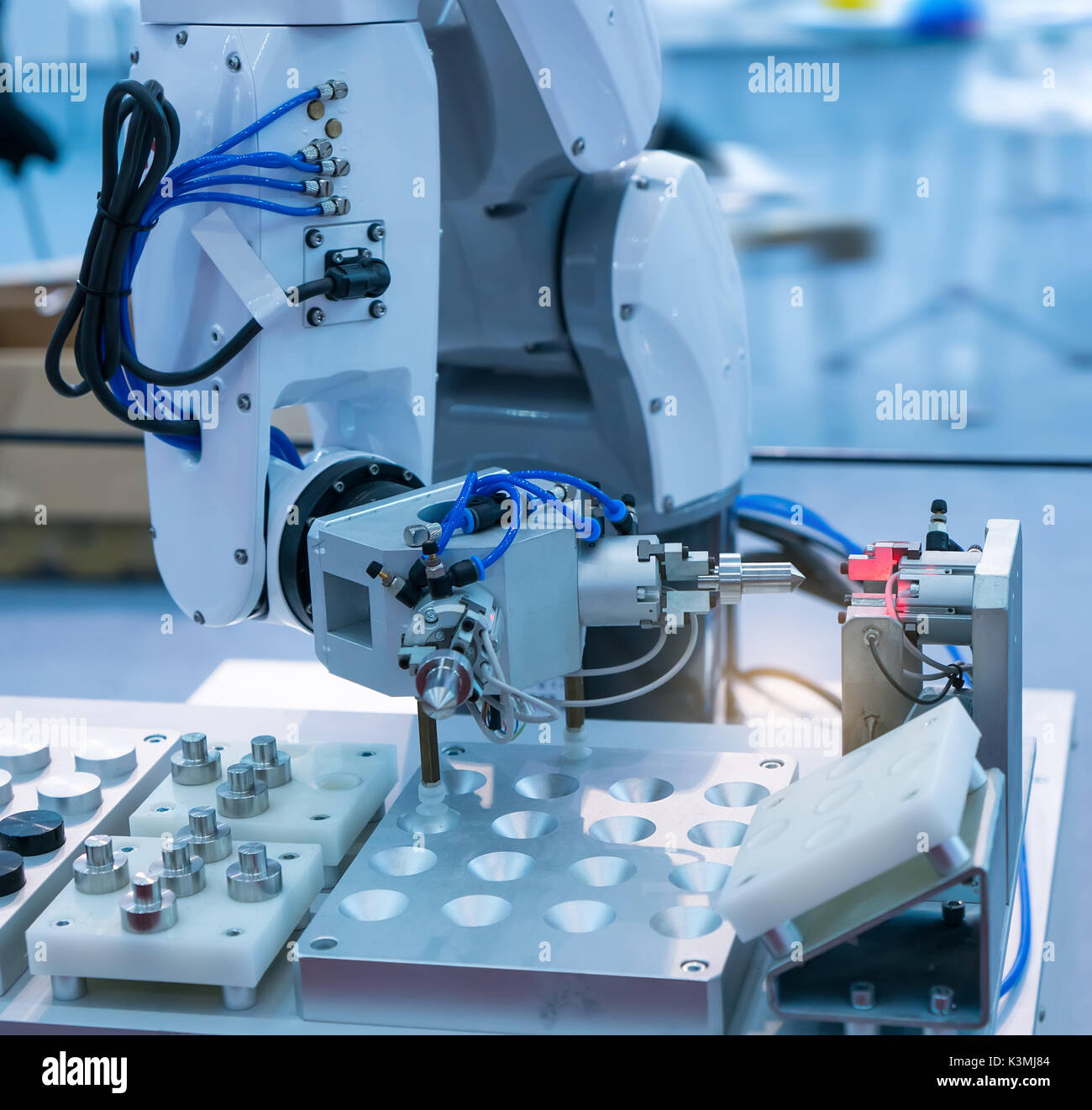 industrial machine and factory robot arm,Smart factory industry 4.0 ...