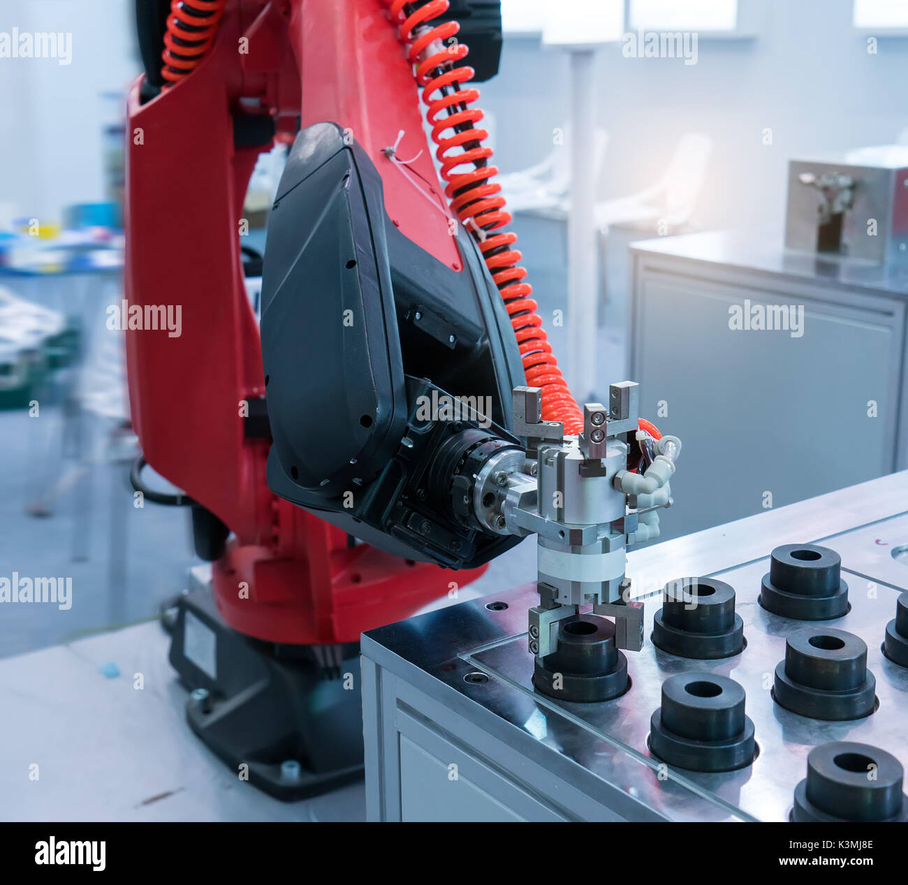 industrial machine and factory robot arm,Smart factory industry 4.0 ...