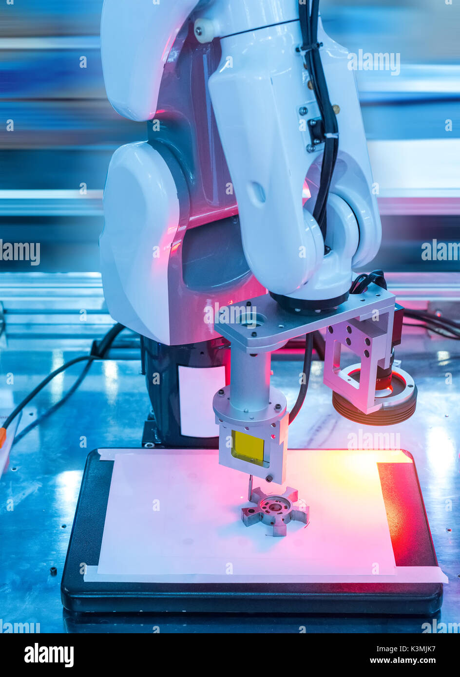 process of soldering system in factory,automated scanning Stock Photo ...