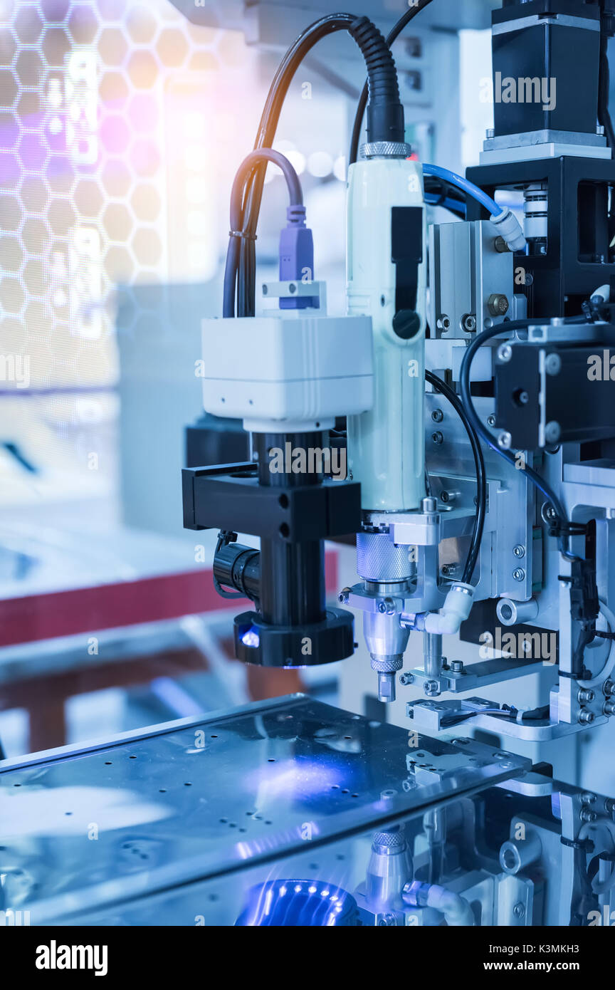 Robotic machine vision system in factory,automated scanning Stock Photo ...