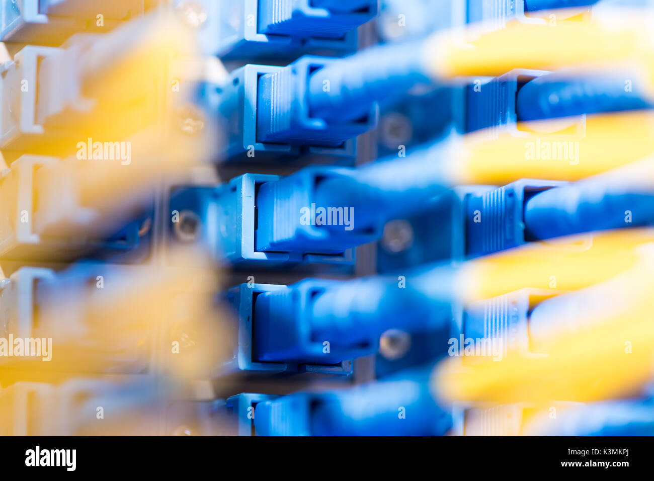 optical fibre information technology equipment in data center Stock ...