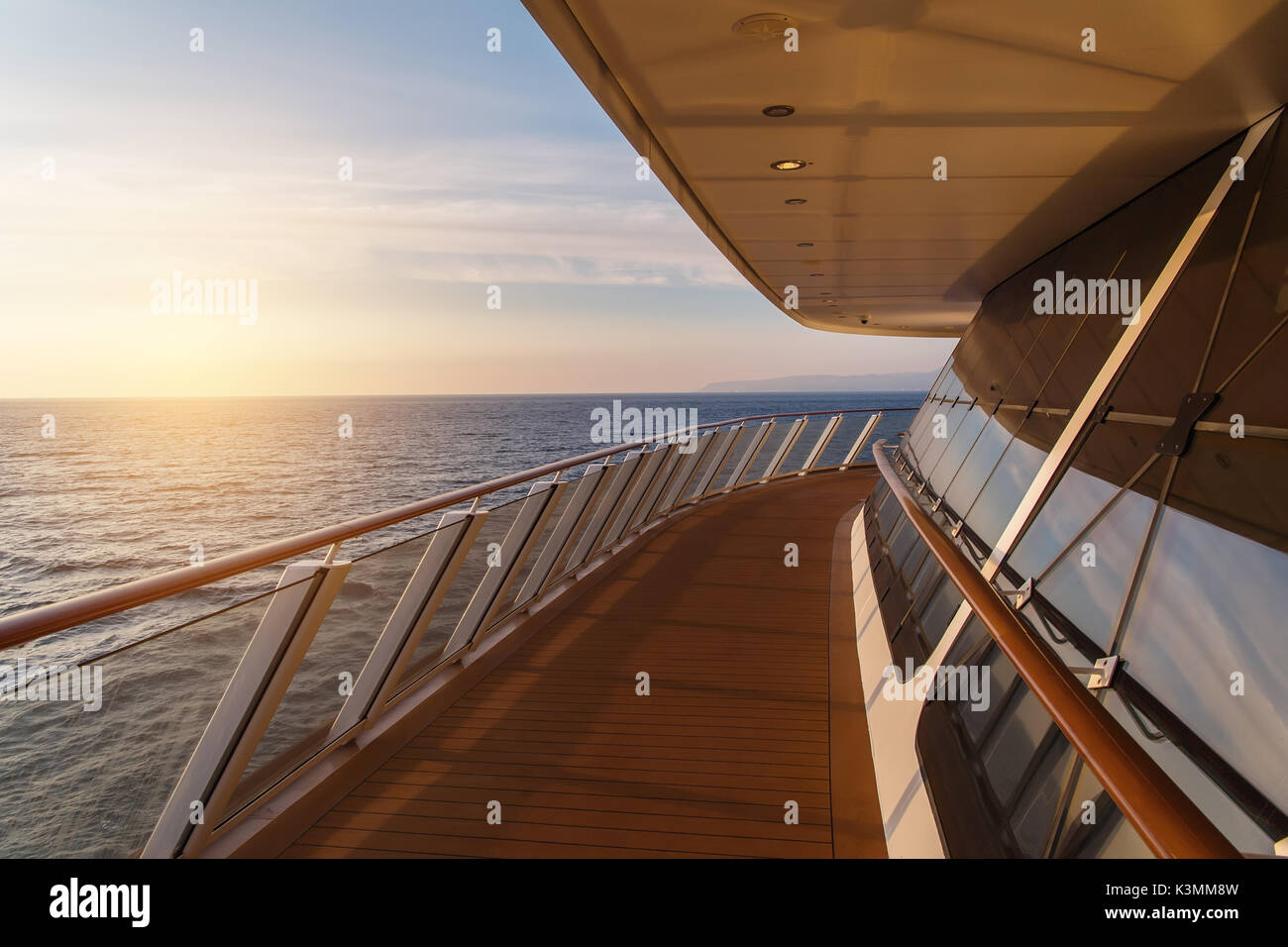 Sea view from cruise ship sailing Stock Photo - Alamy