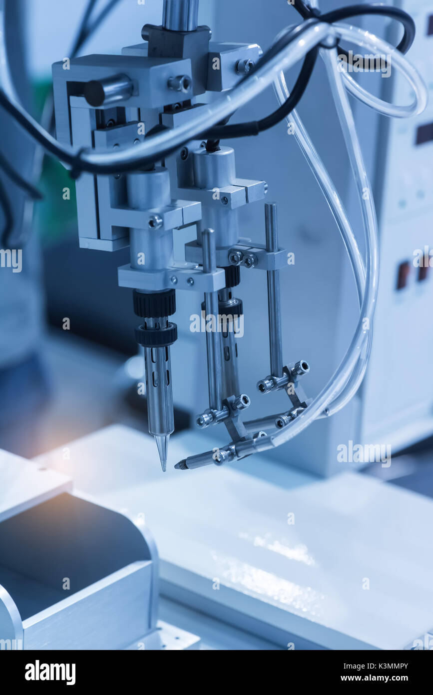 Robot Welding in assembly line working in factory. Smart factory ...