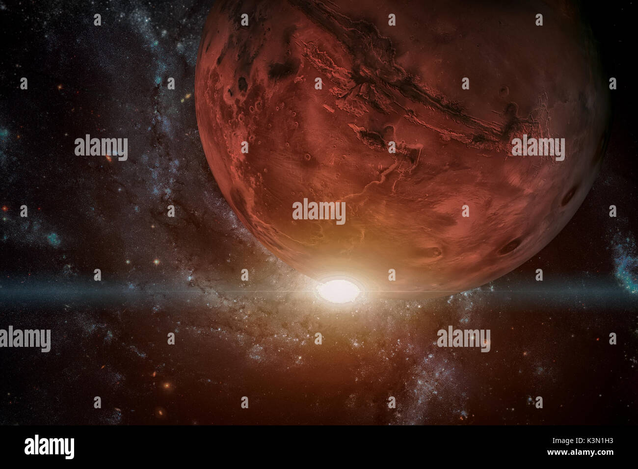 Solar System - Mars. It is the fourth planet from the Sun. Mars is a ...