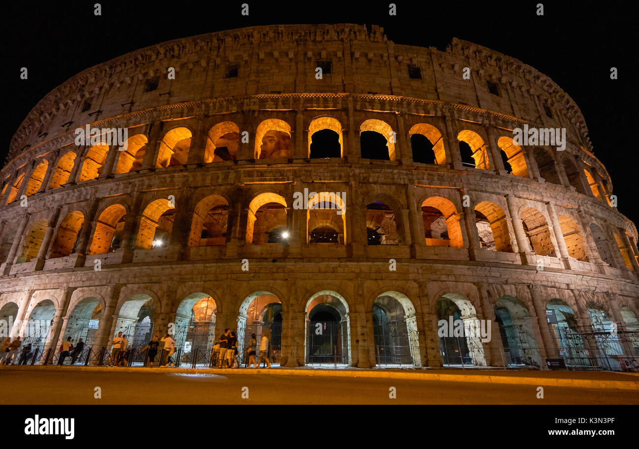The Colosseum at night, Rome, Italy Stock Photo - Alamy