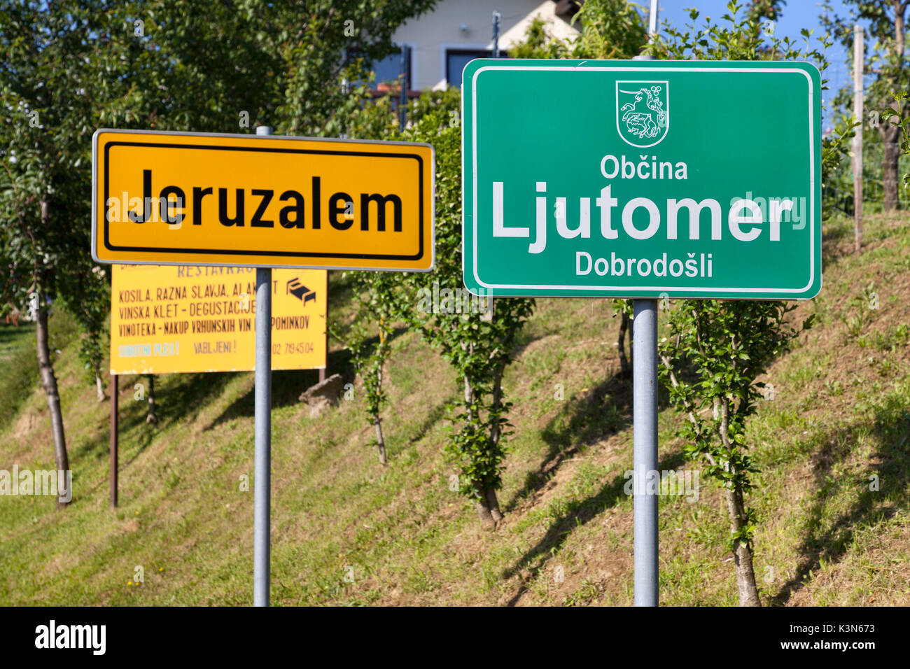 Ljutomer welcome sign hi-res stock photography and images - Alamy