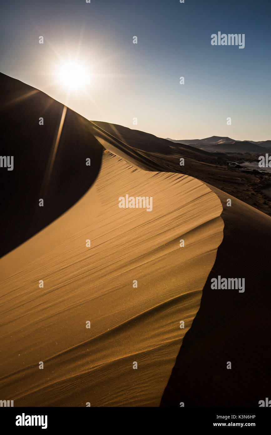 Sunset backlight on Sossusvlei dune Stock Photo - Alamy
