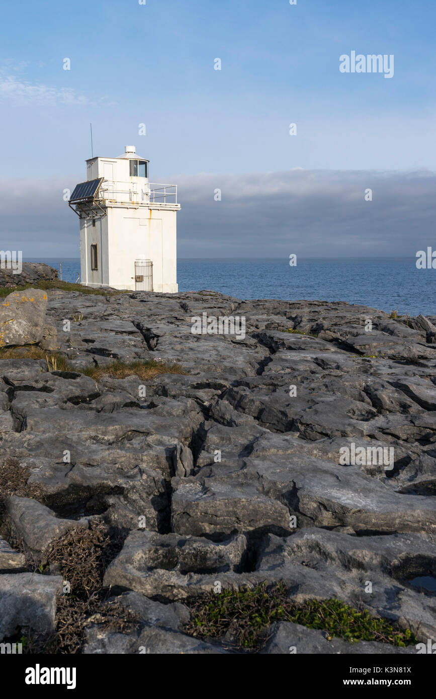 Blackhead lighthouse in Burren National Park, Munster, Co.Clare ...