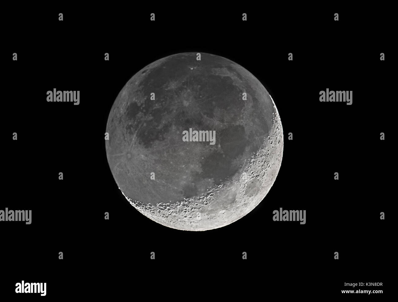 Ashen lihgt, Moon, sickle moon Stock Photo - Alamy