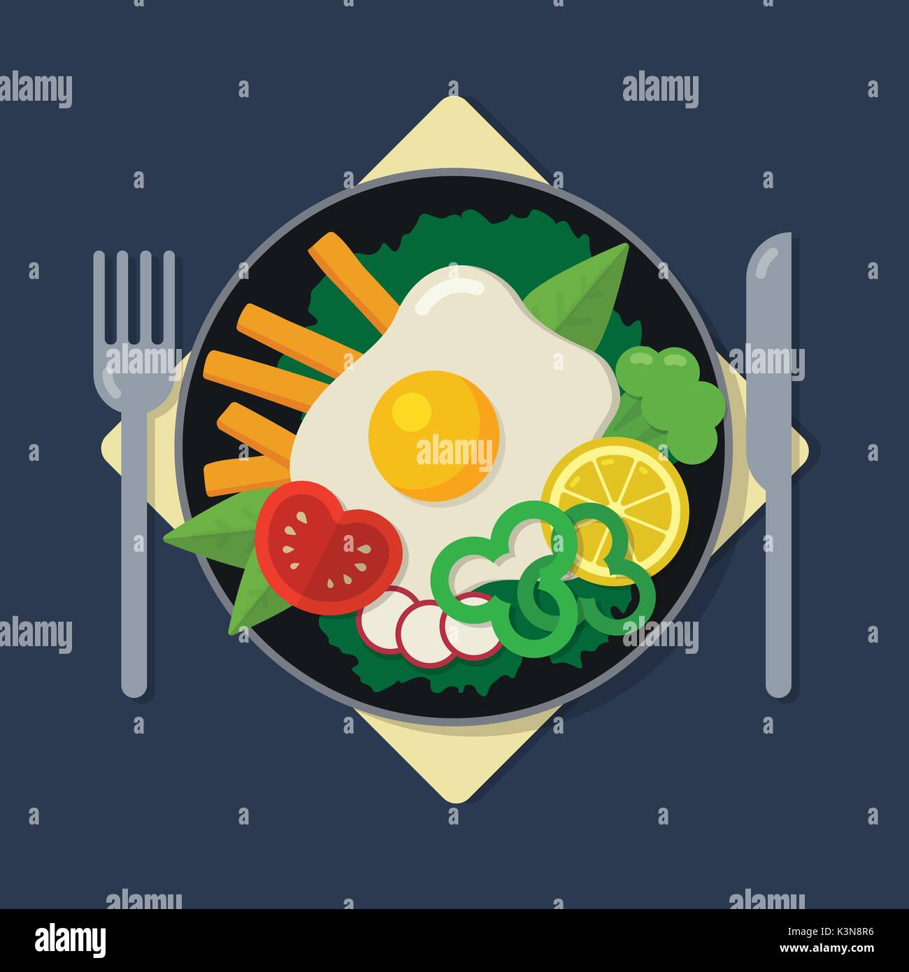 Breakfast food Stock Vector Images - Alamy