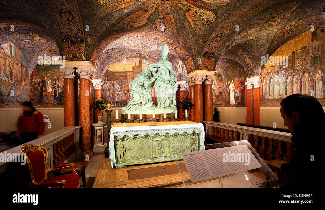 Statue of St. Emidio inside of the homonym Cathedral, Ascoli Piceno ...