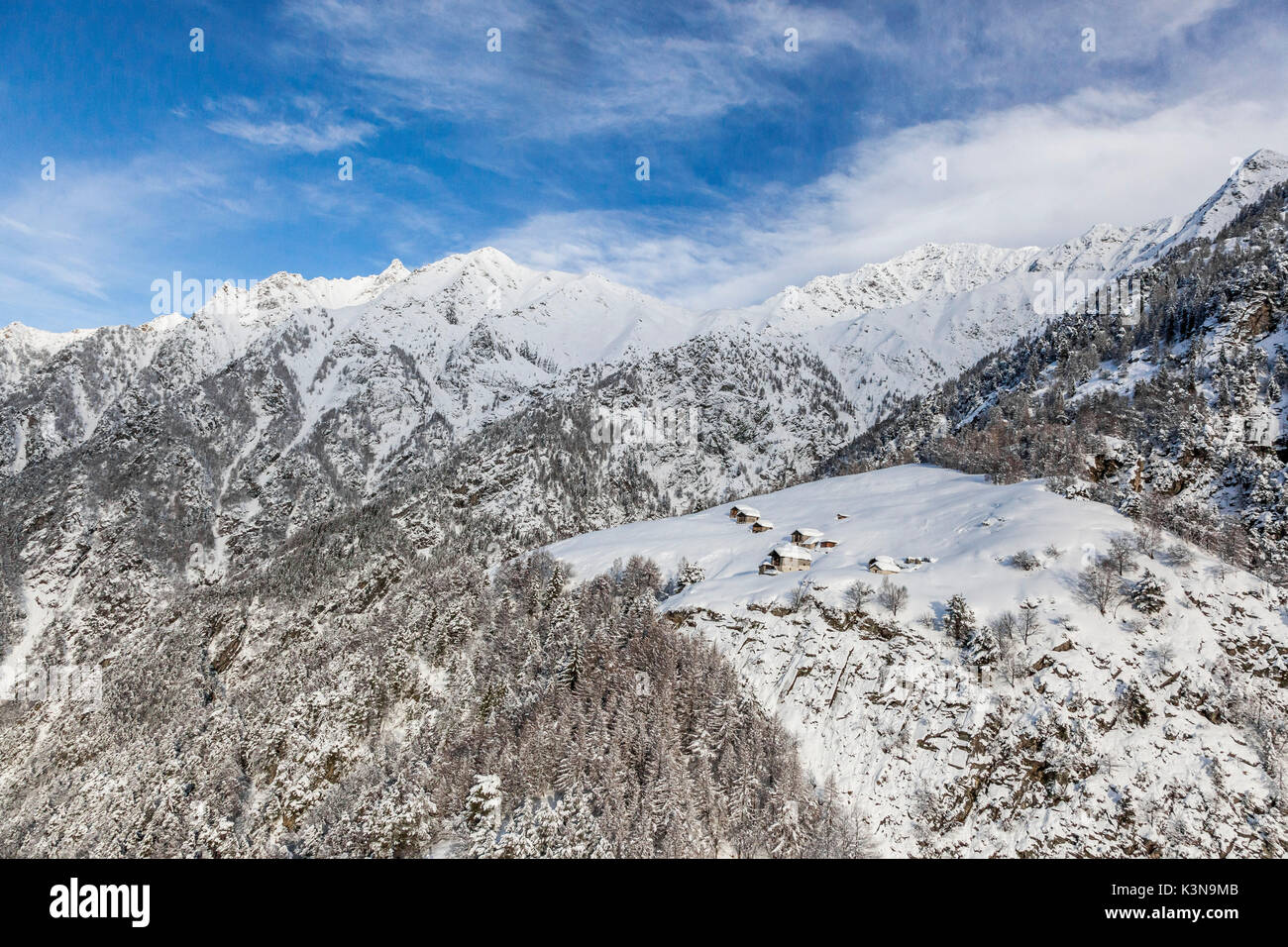 Italy, Italian Alps, Lombardy, Chalet in Valchiavenna Stock Photo - Alamy