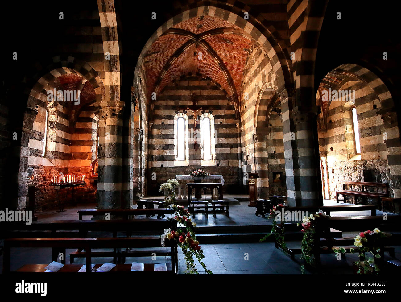 Inside of the st peter church in portovenere village hi-res stock ...
