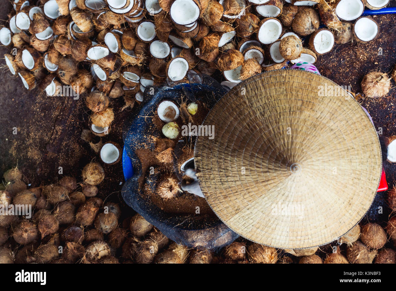 Mekong Delta, Southern Vietnam. Coconut factory Stock Photo - Alamy