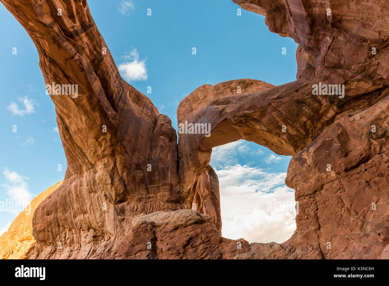 Detail of Double Arch. Arches National Park, Moab, Grand County, Utah ...