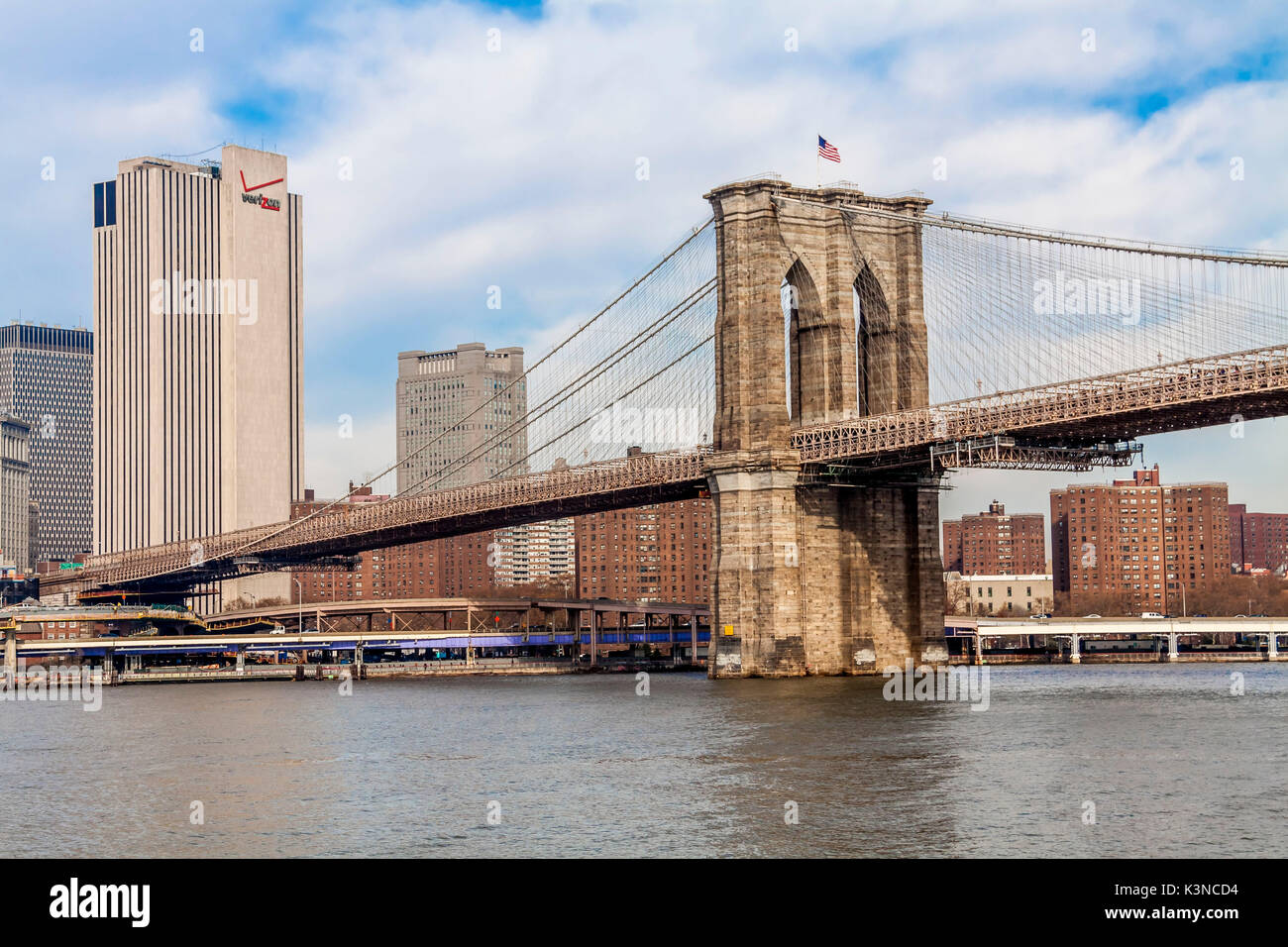 USA, New York City, Lower Manhattan & Brooklyn Bridge Stock Photo - Alamy