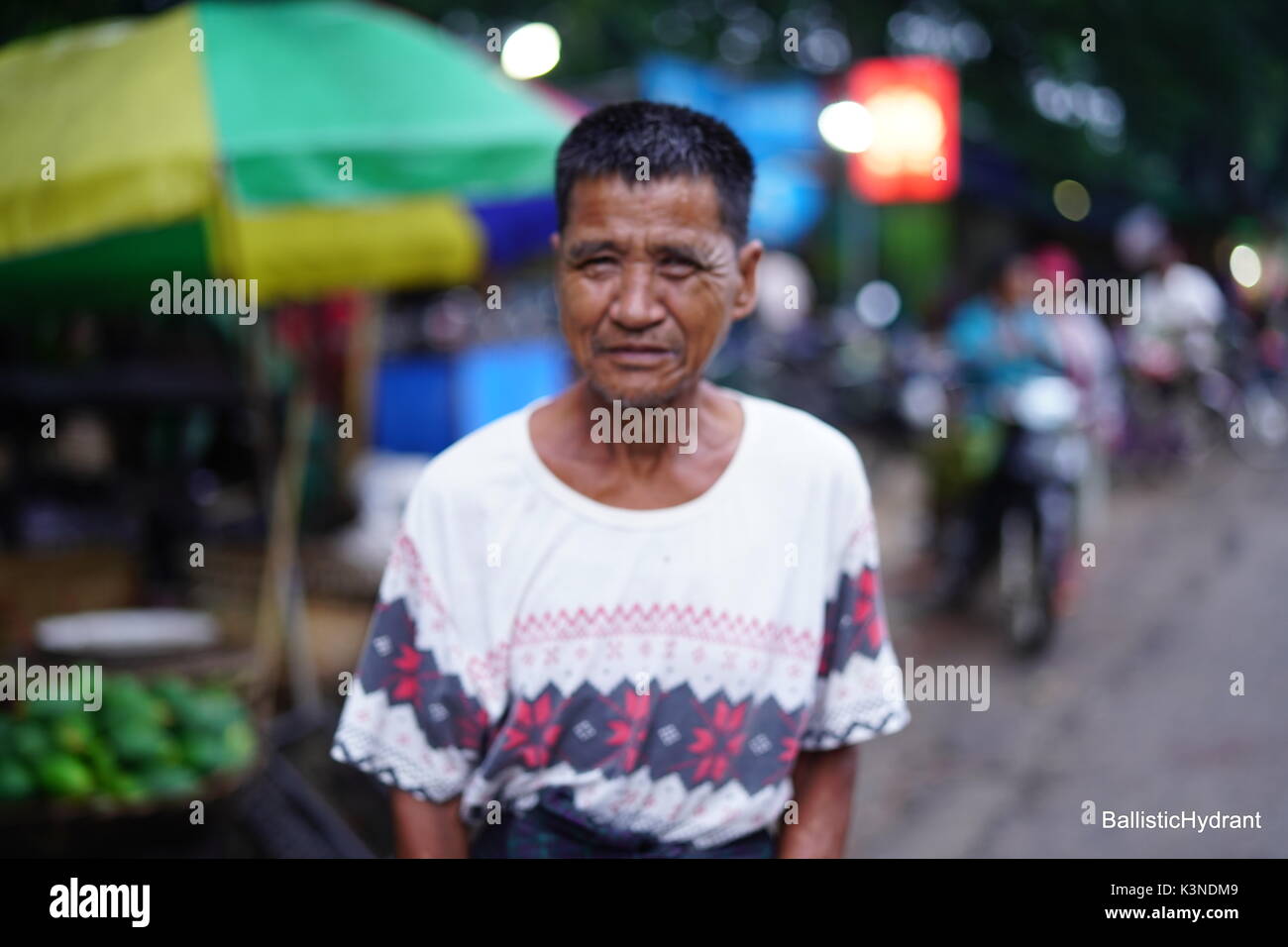 Old Burmese Man Stock Photo - Alamy