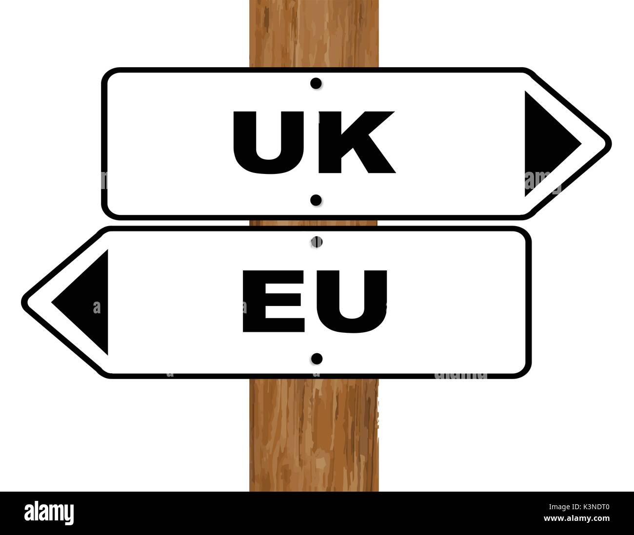 Uk and eu direction sign Stock Vector Images - Alamy