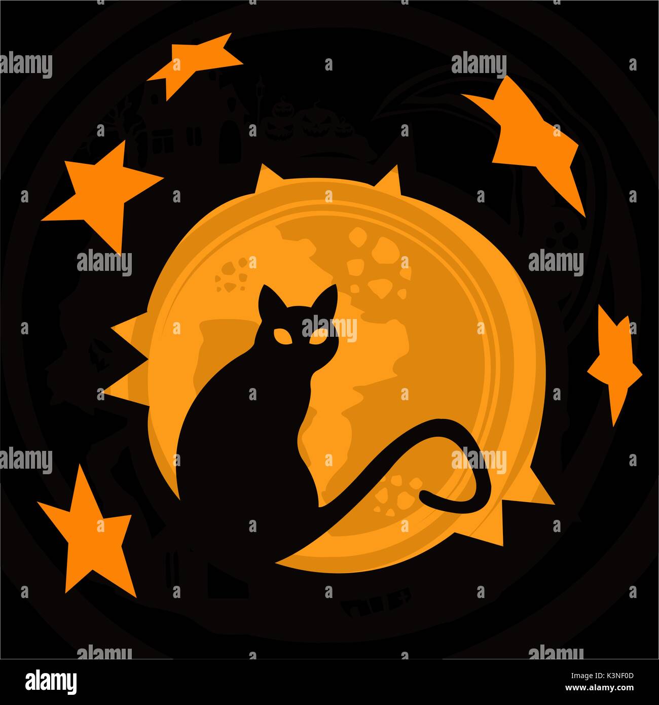 Halloween concept orange backdrop Stock Vector Images - Alamy