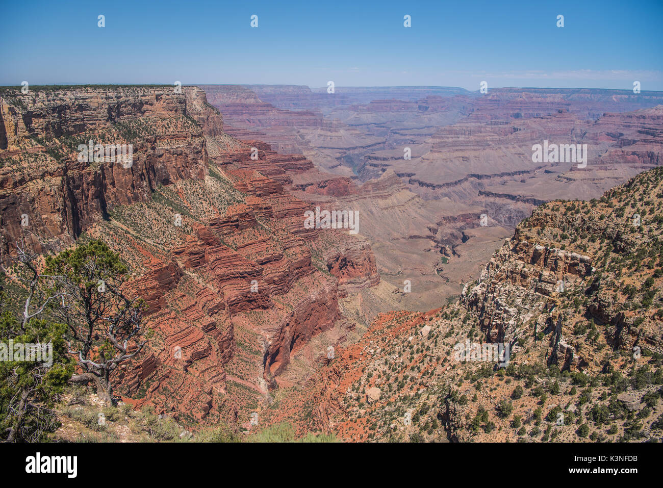 Layers of Sedimentary Rock in the Grand Canyon stretch out around the ...